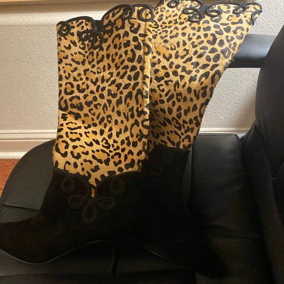 J.Renee | Shoes | Renee Animal Leopard Horsehair Boots | Poshmark